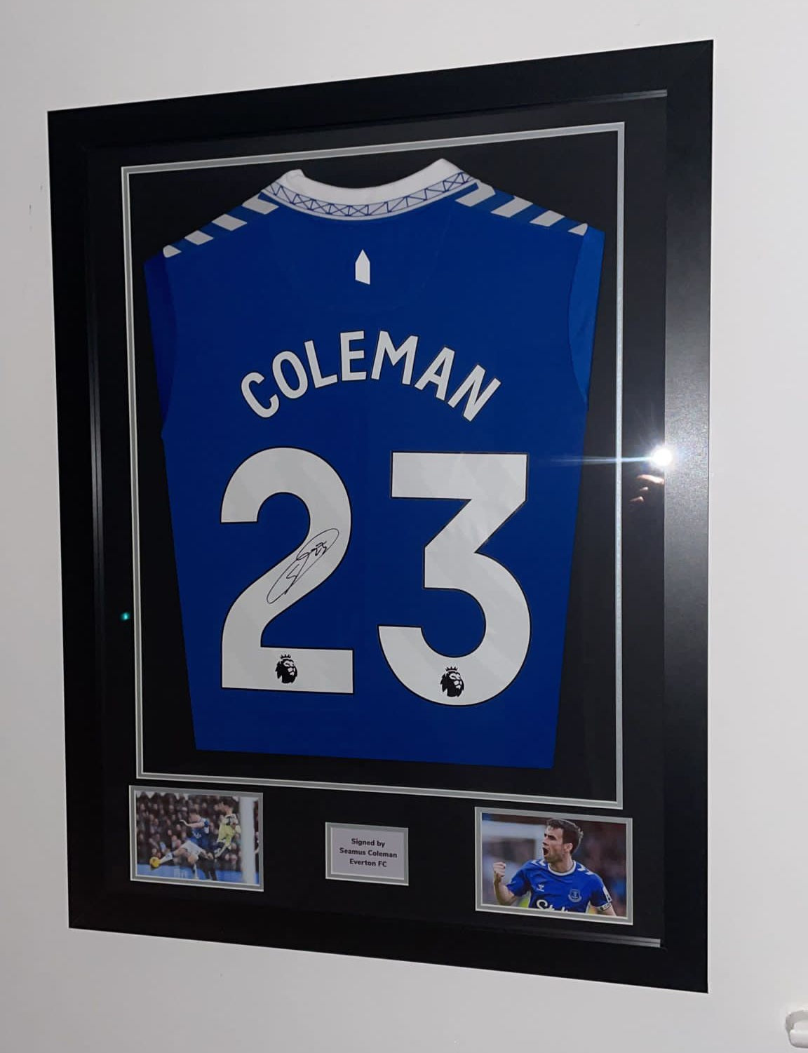 Seamus Coleman Hand Signed Everton Home 2023/24 Framed Shirt